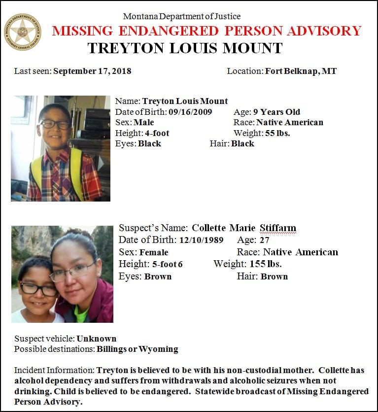 Missing/Endangered Person Advisory issued for Treyton Louis Mount