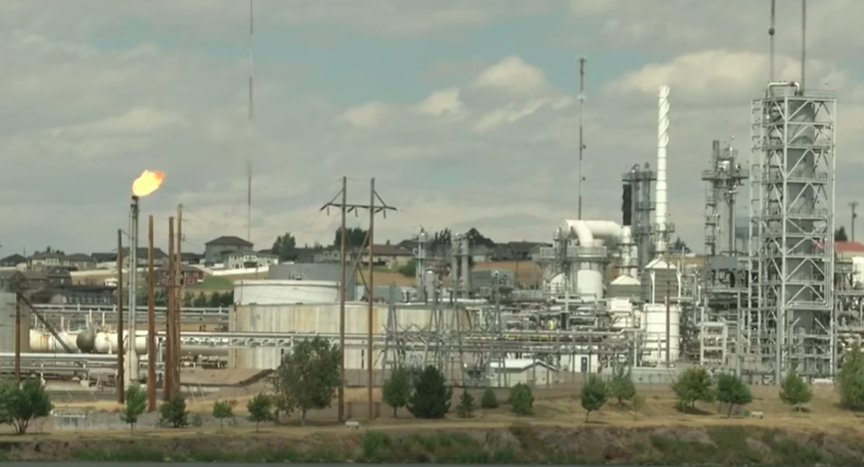 Flaring may be visible as Calumet undergoes maintenance